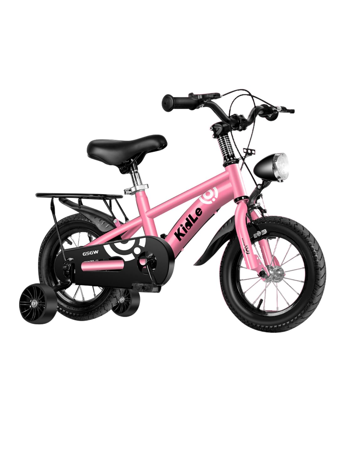 KidLe 12-18 Inch Kids Bike, with Flashing Wheels and Headlight High ...