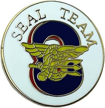 Amazon.com: USN Licensed Navy Seal Team 8 Military 1 inch Hat pin ...
