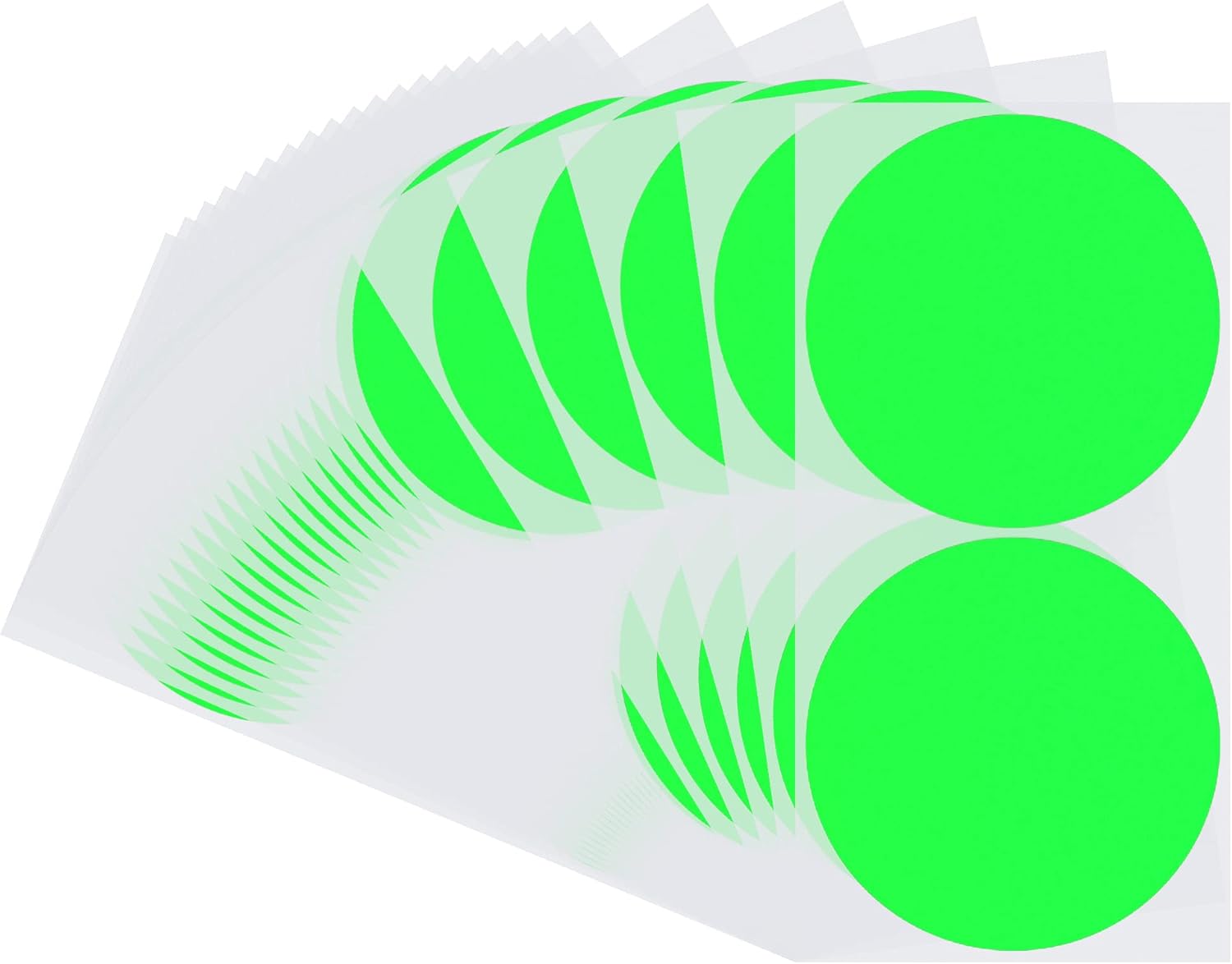 Hycodest 76mm Fluorescent Round Colour-Code Labels Blank Dot Stickers ...