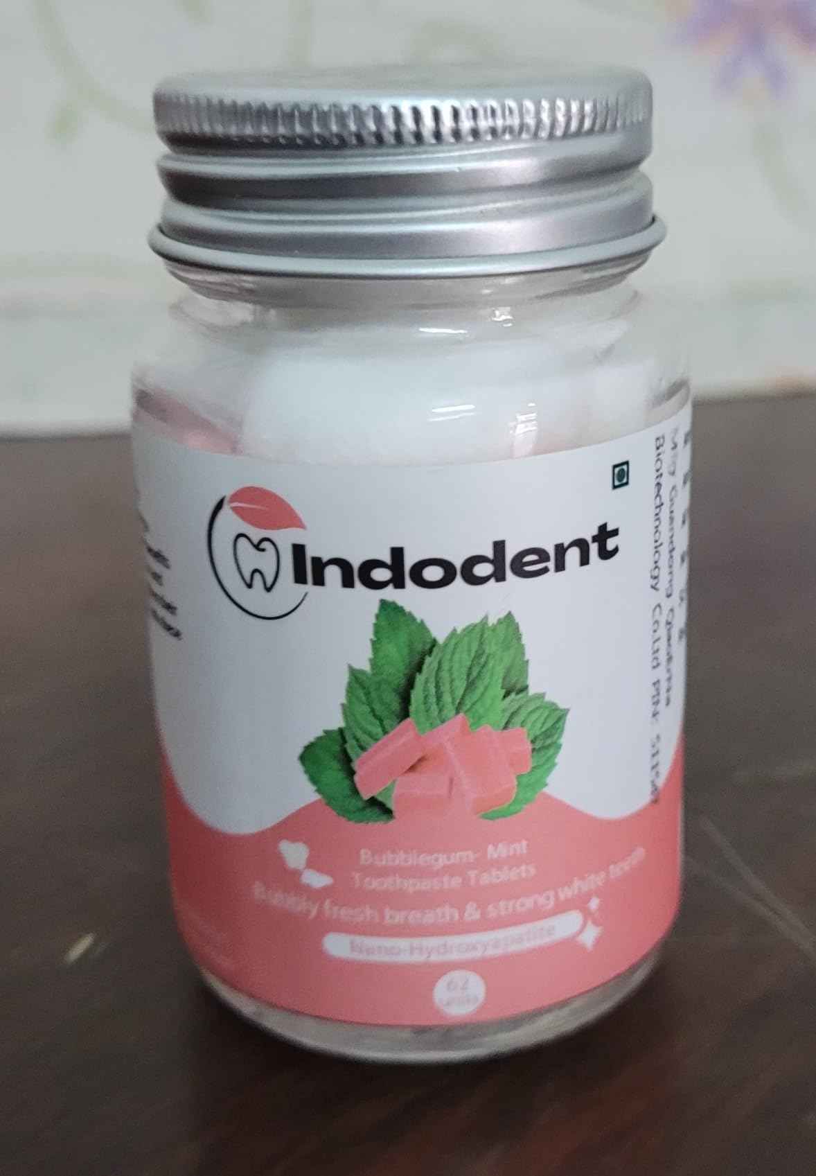 Buy INDODENT Mango Mint Toothpaste tablets (62) bottle | Minty Fresh ...