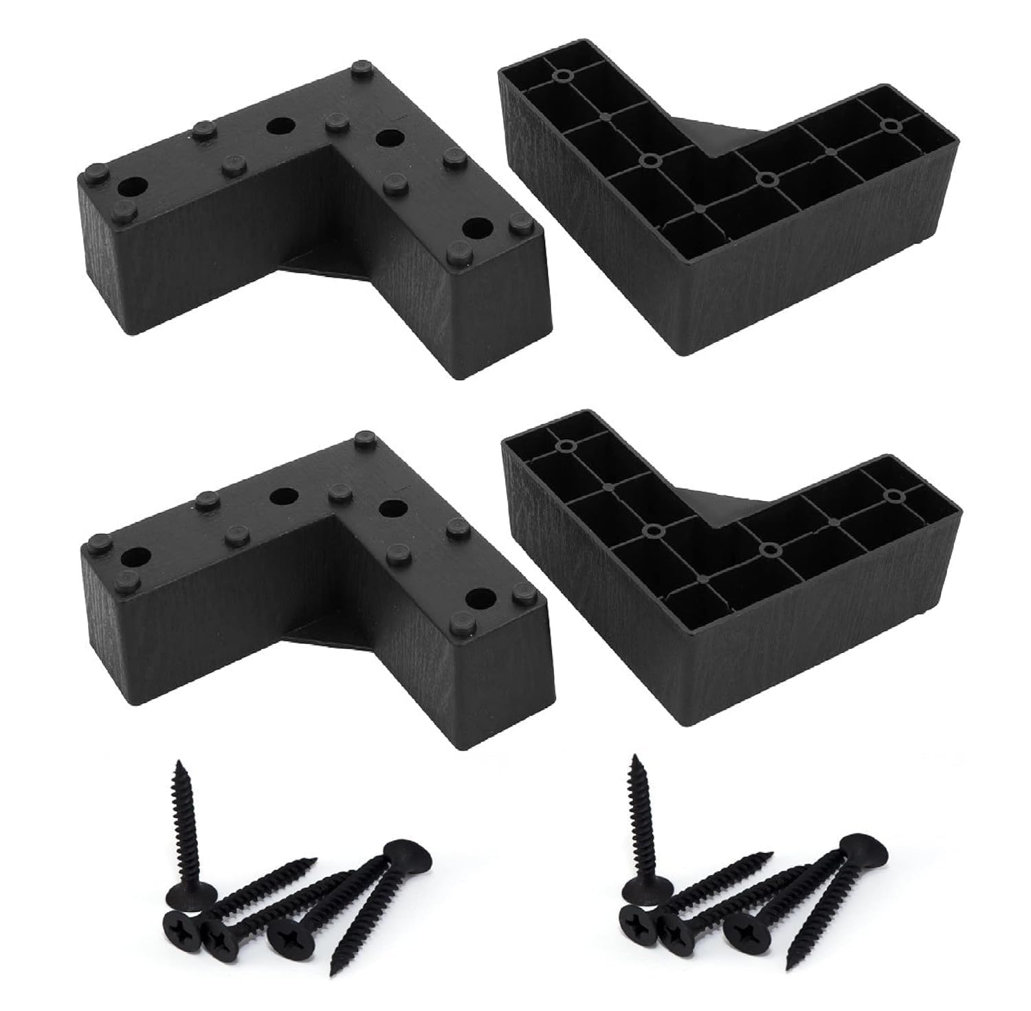 Ali Emporio Heavy Duty L Shape Unbreakable Plastic (PVC) Leg Pack of 4 ...