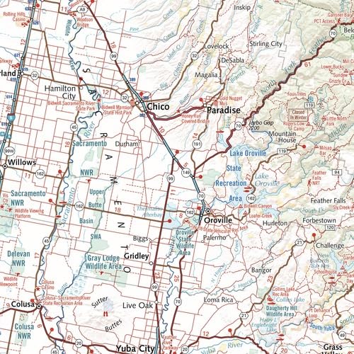 Snapklik.com : Benchmark Maps: Northern California Recreation Wall Map