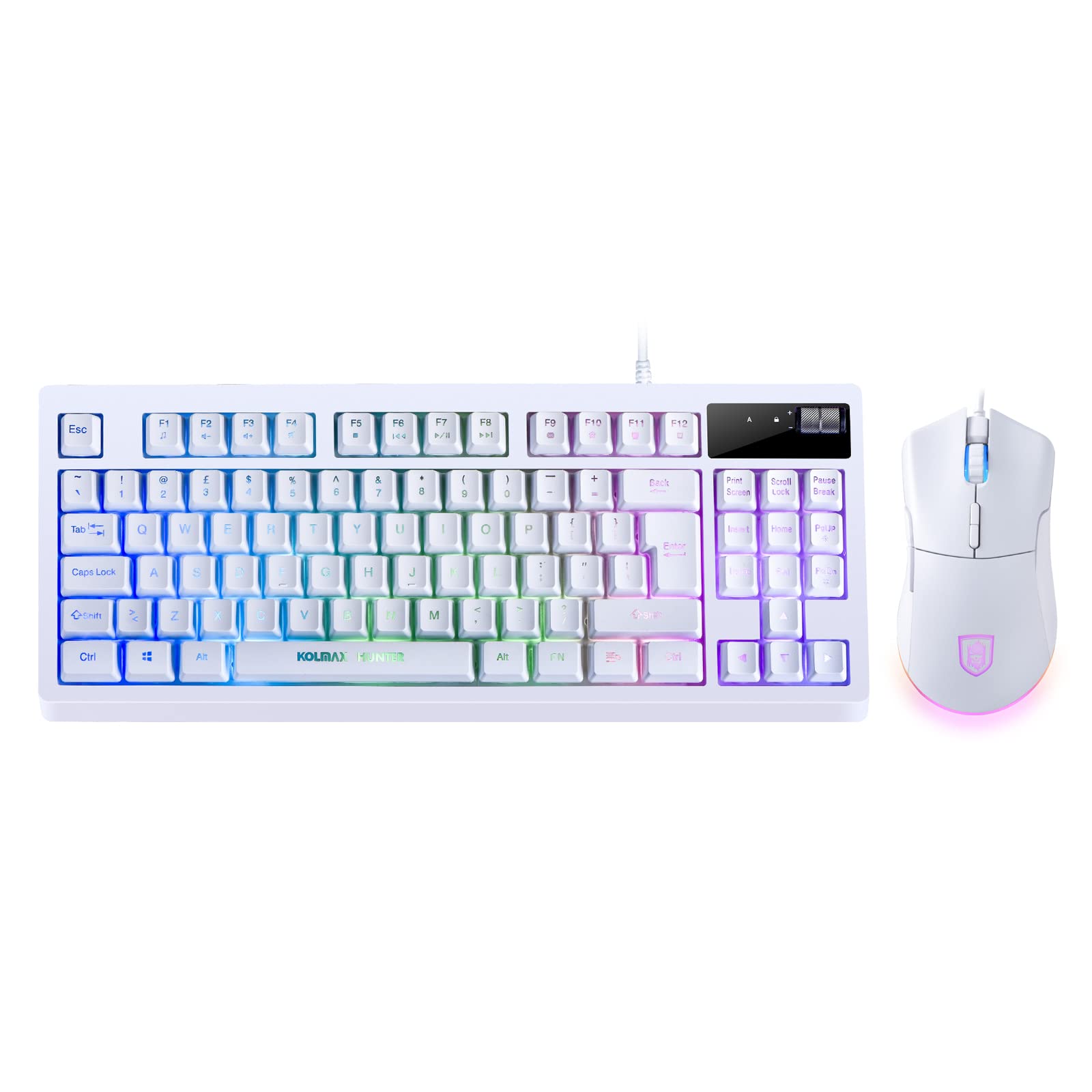 Buy RGB Gaming Keyboard and Mouse Combo,87 Keys USB Wired RGB Backlit ...
