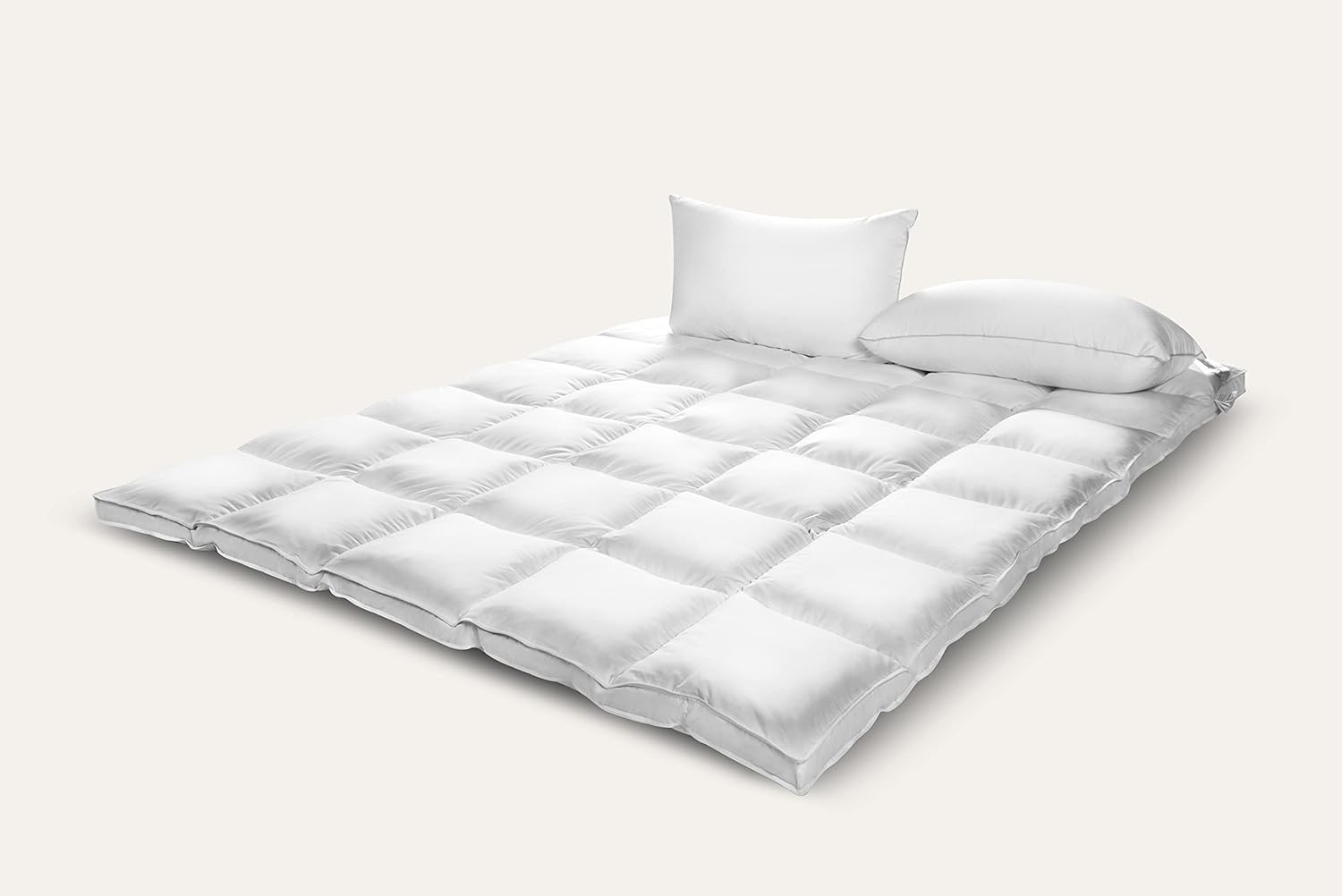 Amazon.com: ROSE FEATHER Goose Down Feather Bed Mattress Topper,Down ...