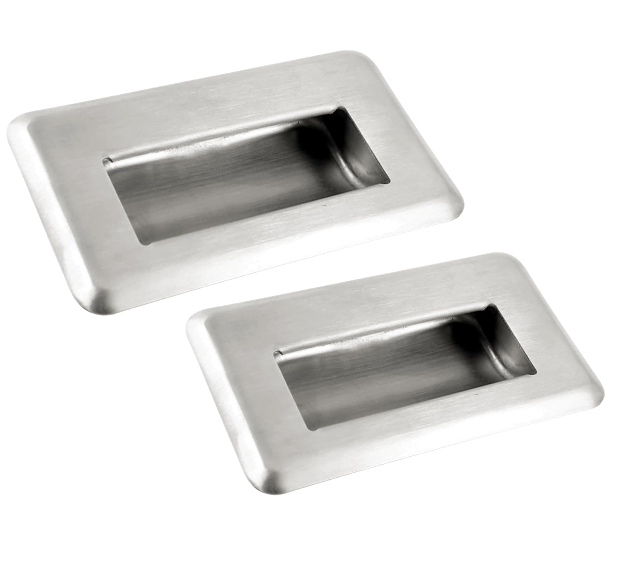 2Pack Hidden Recessed Pull Handle Stainless Steel Square Flush ...