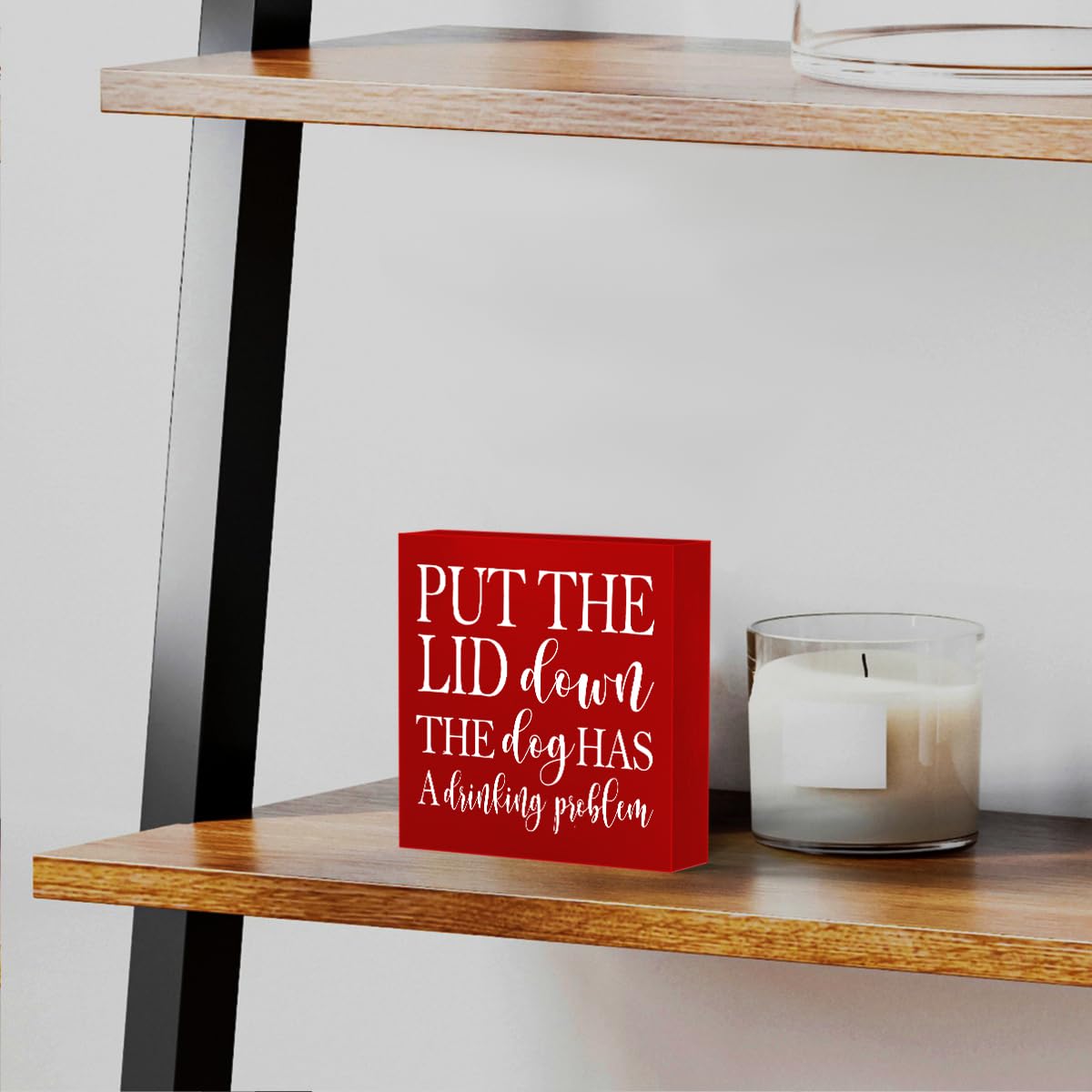 Snapklik.com : Mmiishe Funny Rustic Red Wooden 5x5 Inch Square Animal ...