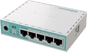 Amazon.com: Mikrotik - hEX 5 Port Gigabit 512Mb RAM Router (E50UG ...
