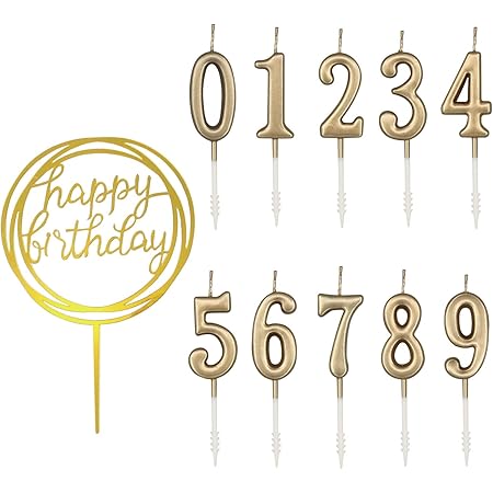 Amazon.com: 2.76 inch 28th Birthday Candles, Gold Number 28 Cake Topper ...