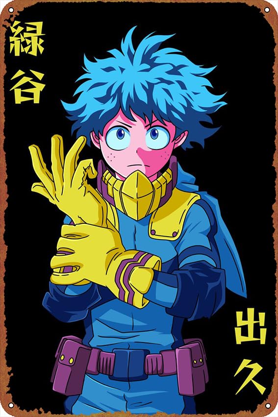 Amazon.com: KIVYYB Izuku Midoriya Hero Deku Animation Posters Metal ...