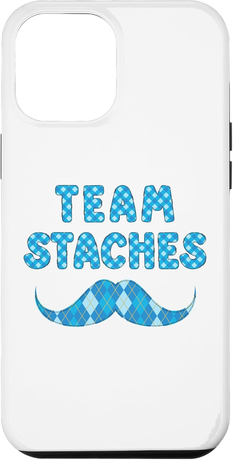 Amazon.com: iPhone 15 Pro Max Team Staches Blue Gender Reveal Party ...