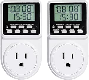 Techbee Indoor Digital Infinite Repeat Cycle Intermittent Outlet Timer ...