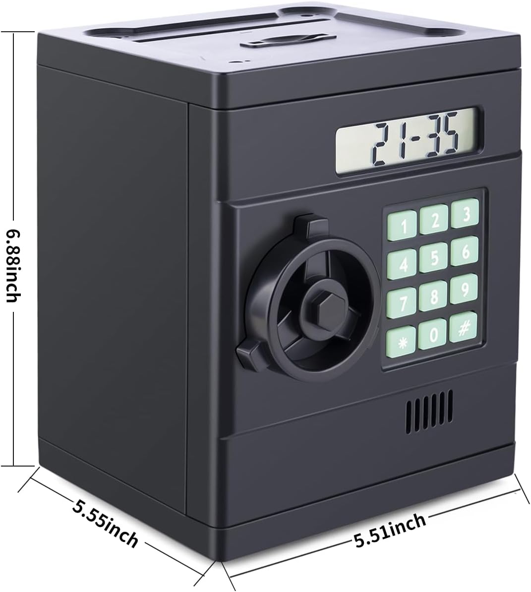 Alcancía electrónica segura para niños, moneda en efectivo, mini ...