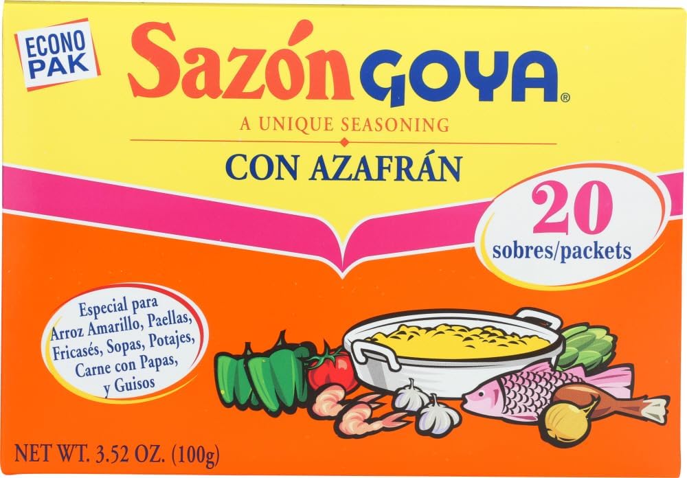 Amazon.com : Goya Sazón Seasoning With Azafran, 3.52 Oz : Grocery ...