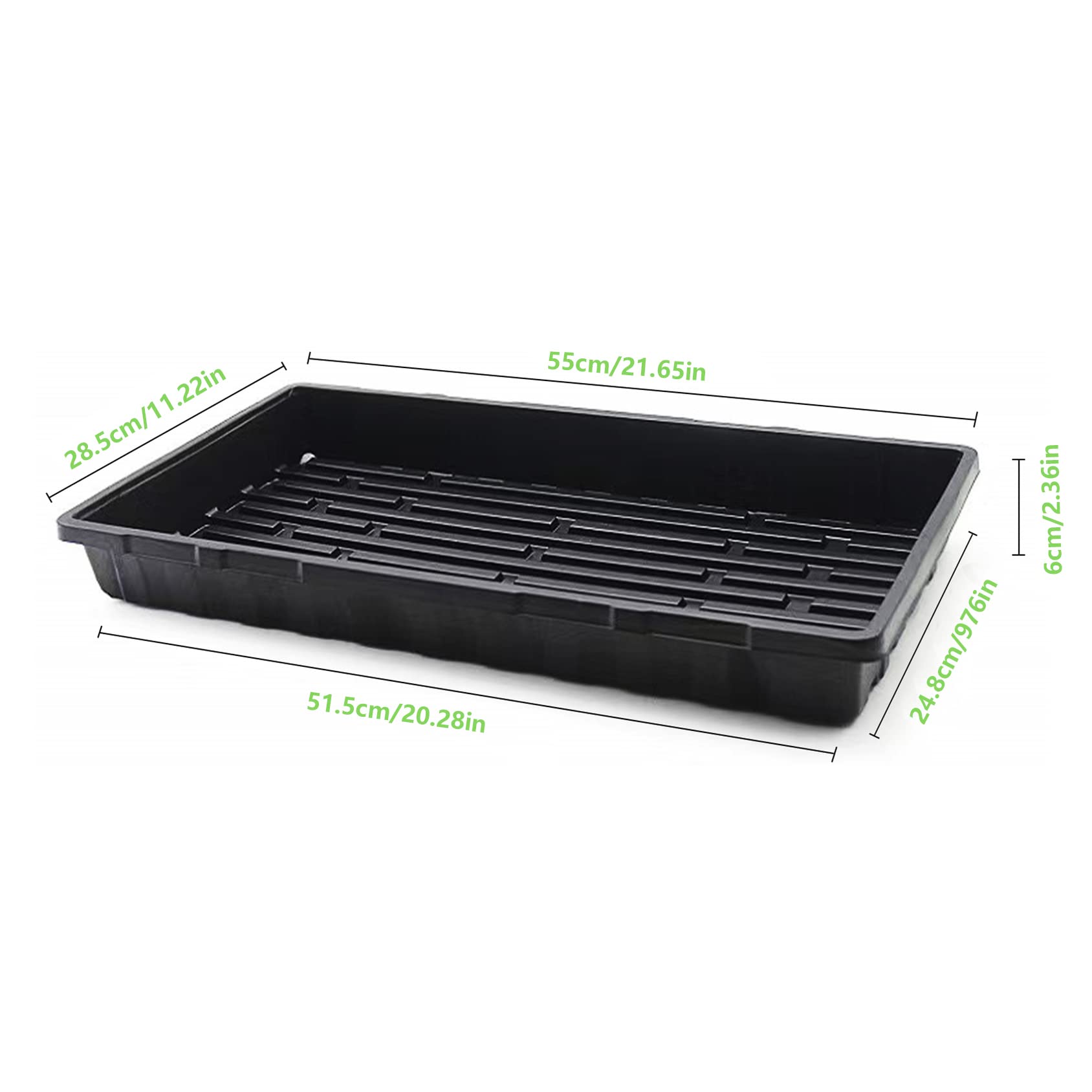 YTKD (10 Pack) 1020 Plant Growing Trays Extra Strength Durable Black ...