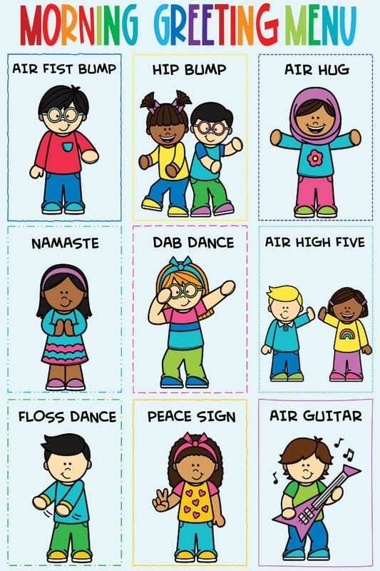 Yellow Alley Kids Early Learning Poster On Morning Greetings|Kids ...
