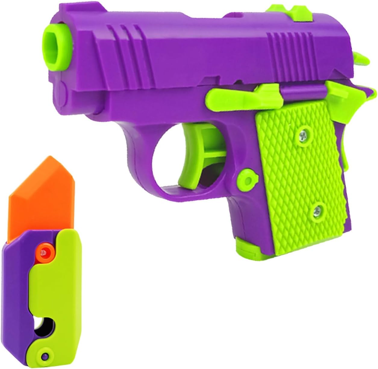 Amazon.com: Asix 3D Printed Mini Fidget Pistol Toys,Fidget Gun Toy ...