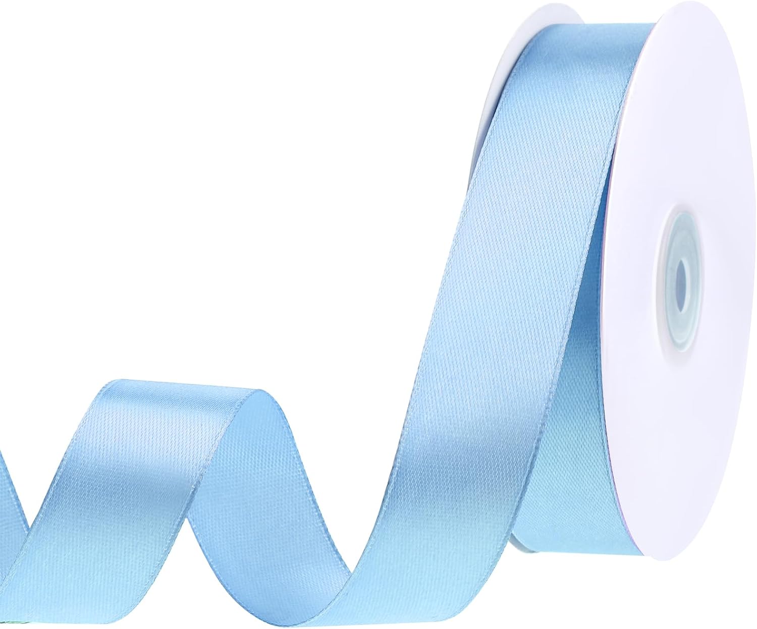 Amazon.com: Blue Satin Ribbon 1 Inch, 50 Yards Light Blue Ribbon for ...