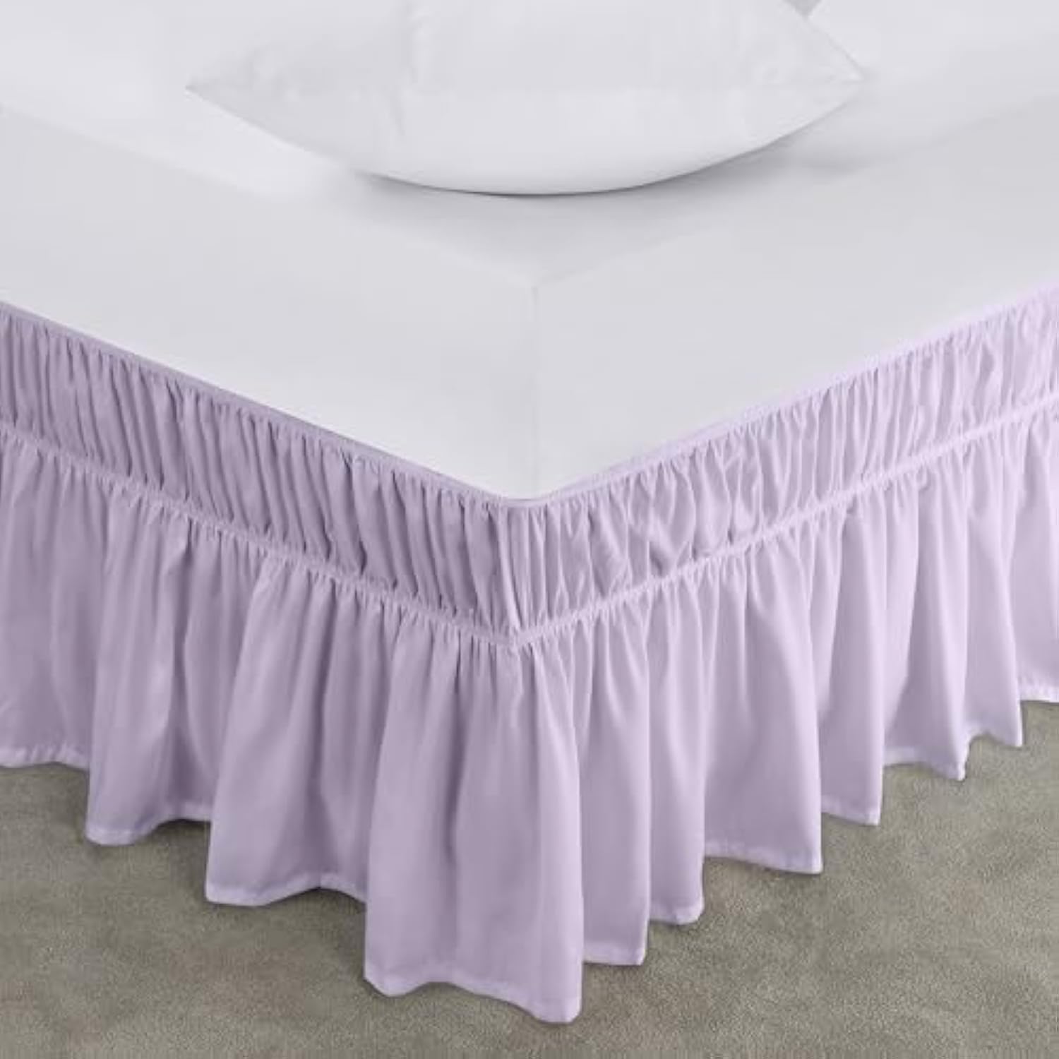 Amazon.com: BBPM Openwork Lace Bed Skirt Queen Size 15 Inch Drop ...