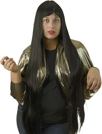 Cher Wig Zena Warrior Wig 60's Long Straight Black Costume Wig with ...