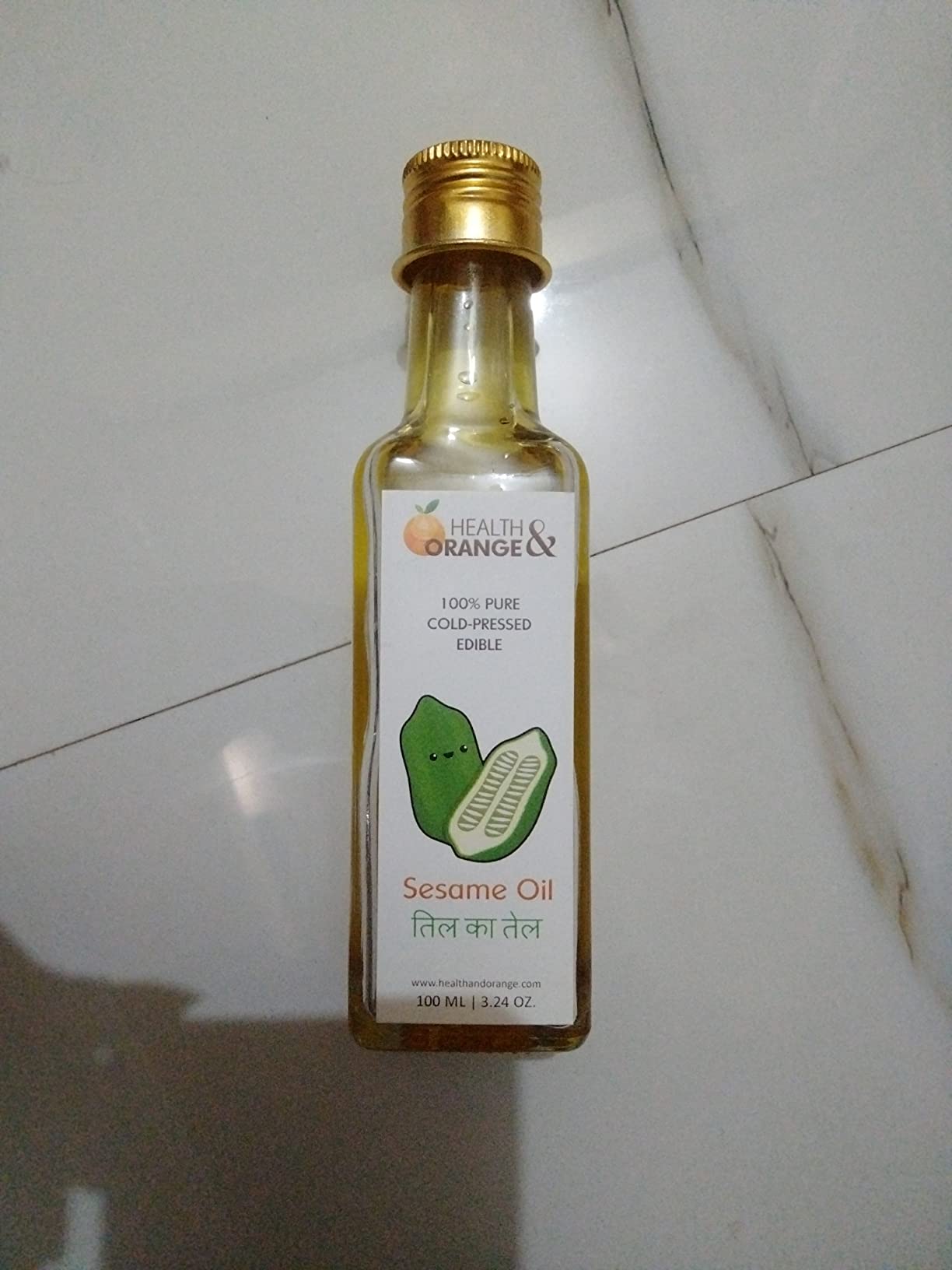 Health and Orange H&O Sesame Oil - 100% Pure Cold Pressed Edible Til Ka ...