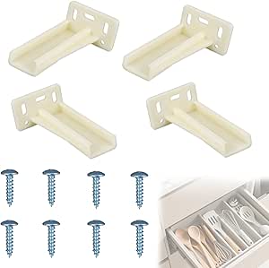 2 Pair KT HR9000RL Rear Drawer Track Socket, Plastic Drawer Track Back ...