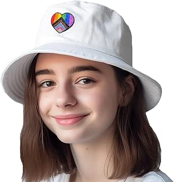 Giavuwn Progress Pride Bucket Hat for Women Embroidered Parade Gift ...