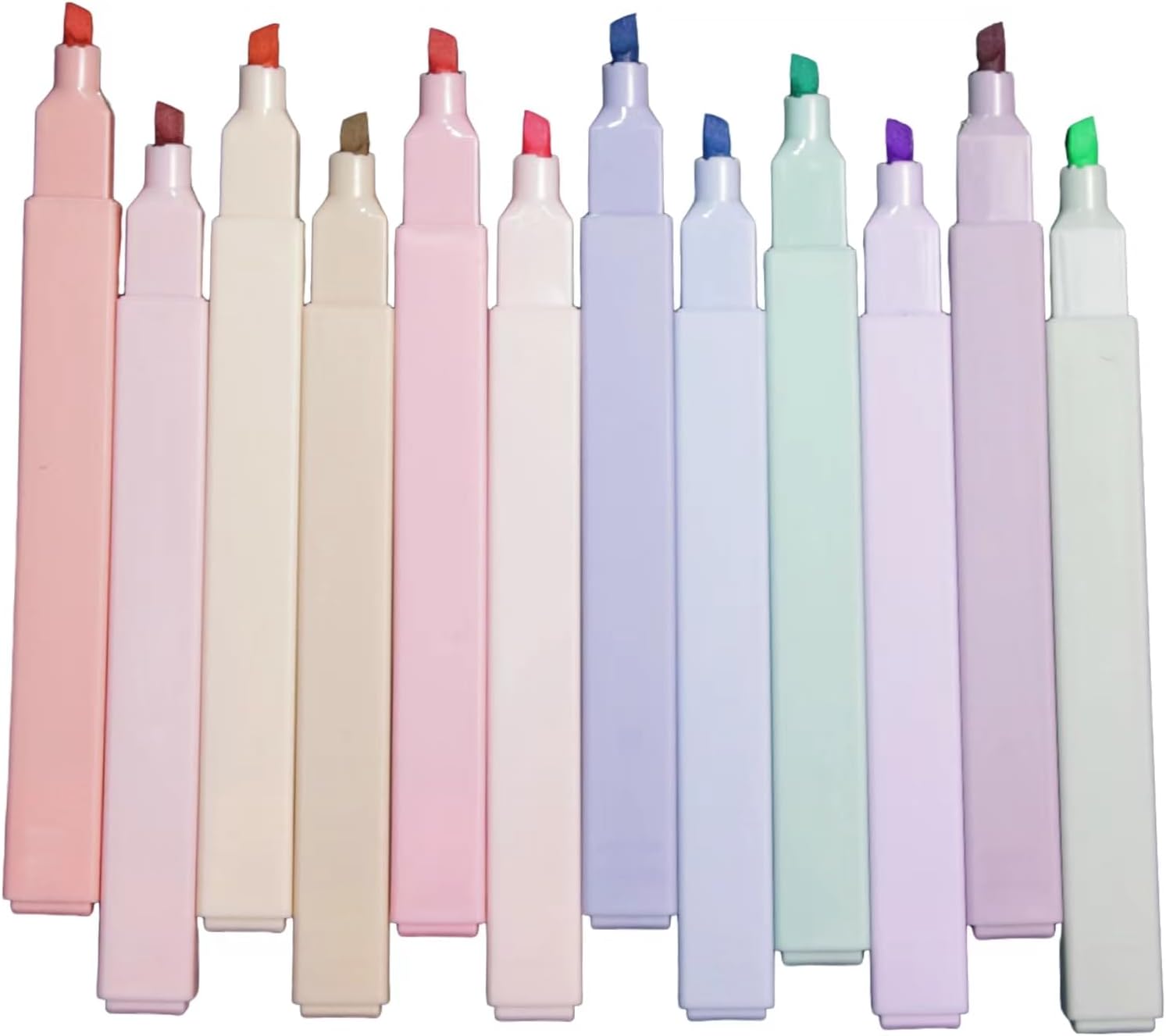 Amazon.com : Vesslam Aesthetic Cute Pastel Highlighters Set: 12 ...