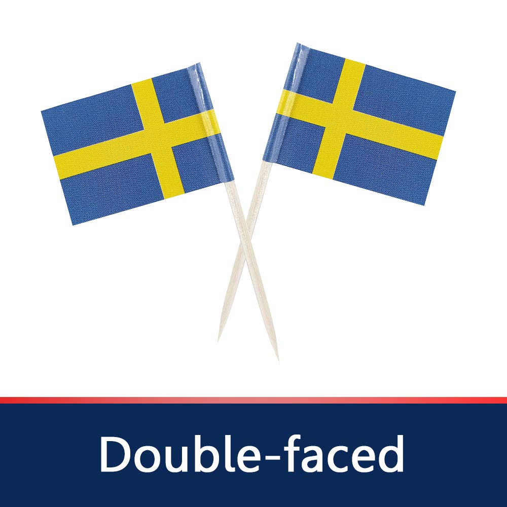 Snapklik.com : Europe Country Swedish Toothpick Flag, Sweden Flags, 100 ...