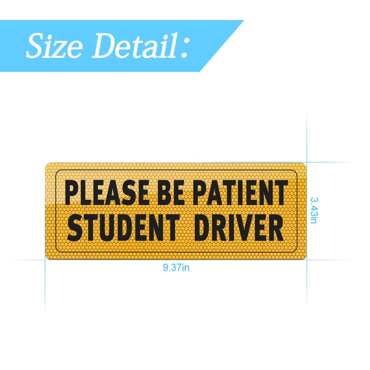Snapklik.com : Student Driver Magnet For Car, Reflective Vehicle Bumper ...
