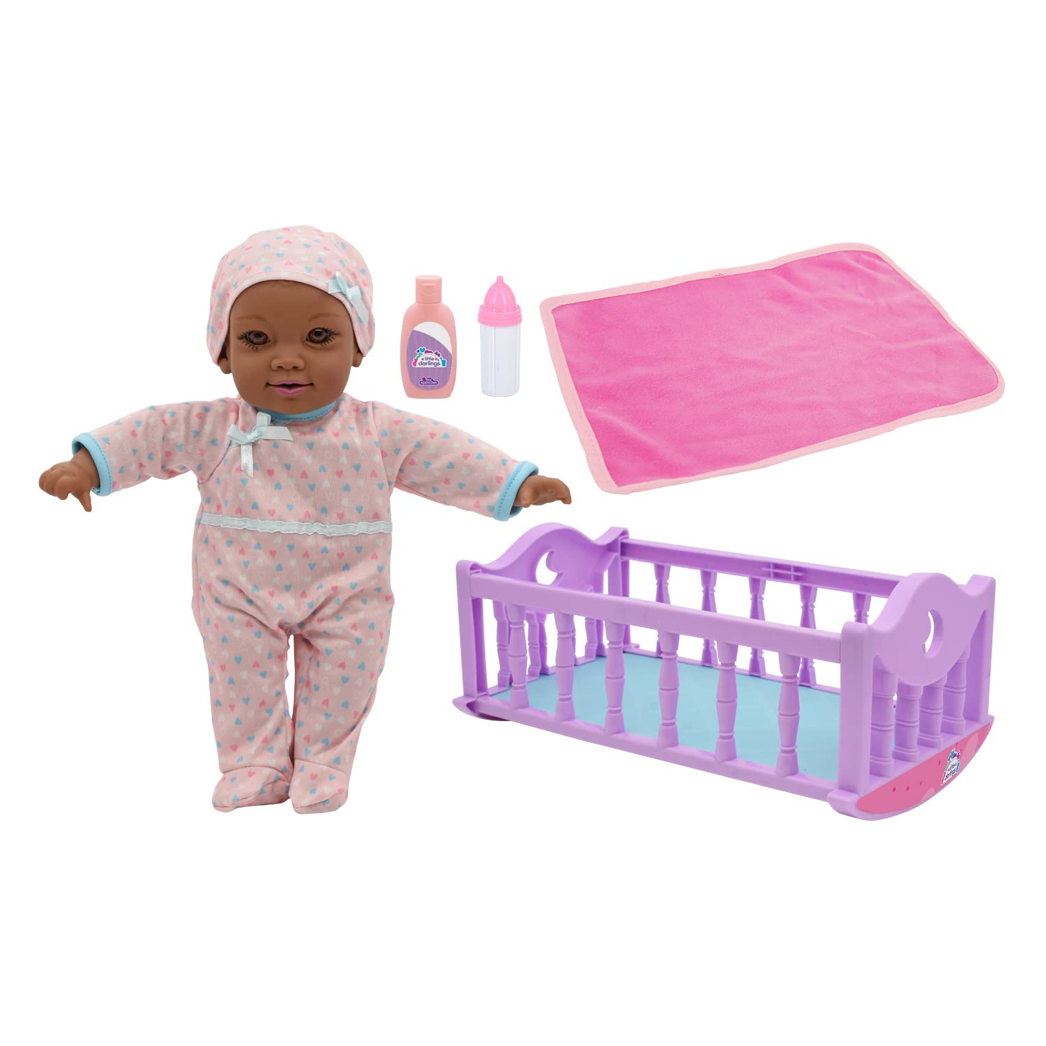 Amazon.com: New Adventures Little Darlings 12" Crib Time Fun AA ...