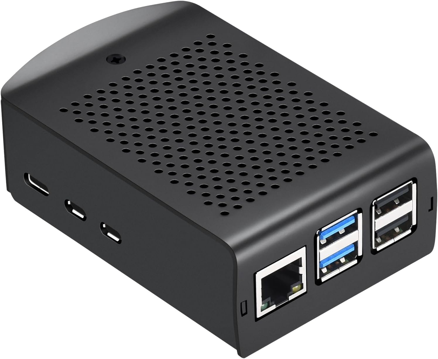 Amazon.in: Buy REES52 Raspberry Pi 5 Case Aluminum Black Case Metal ...