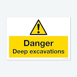 Danger Deep Excavations Sign | 400 x 600mm | 4mm Correx | Health ...