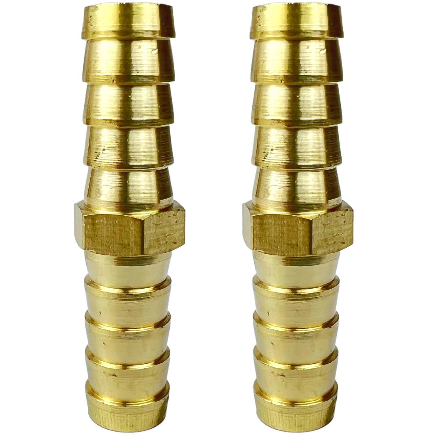 Amazon.com: 2pcs Brass Hose Barb Fitting Metals Splicer Mender, 3/8 ...