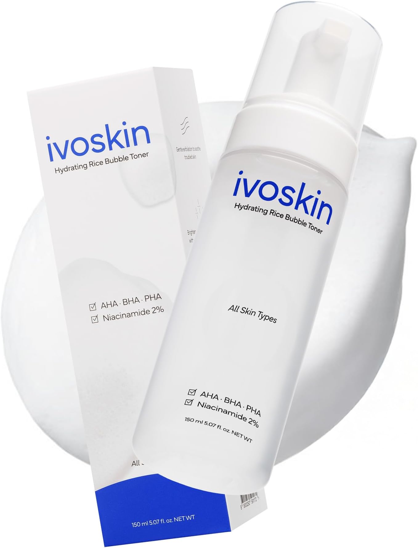 Amazon.com: IVOSKIN Rice Milky Foam Bubble Toner I Trouble Care ...