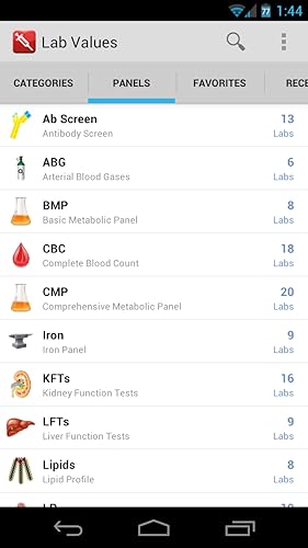 Pocket Lab Values - App on Amazon Appstore
