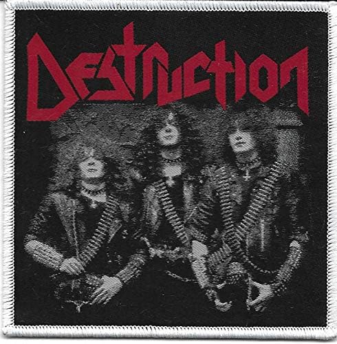 Amazon.com: WOVEN PATCH - DESTRUCTION-OLD SCHOOL PHOTO - 3.75 INCHES ...