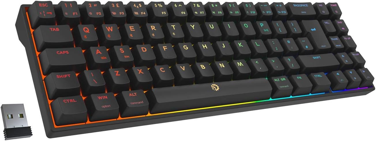 DREVO Calibur V2 MAX Compact 72 Key Bluetooth 5.1 & 2.4G Wireless & USB ...