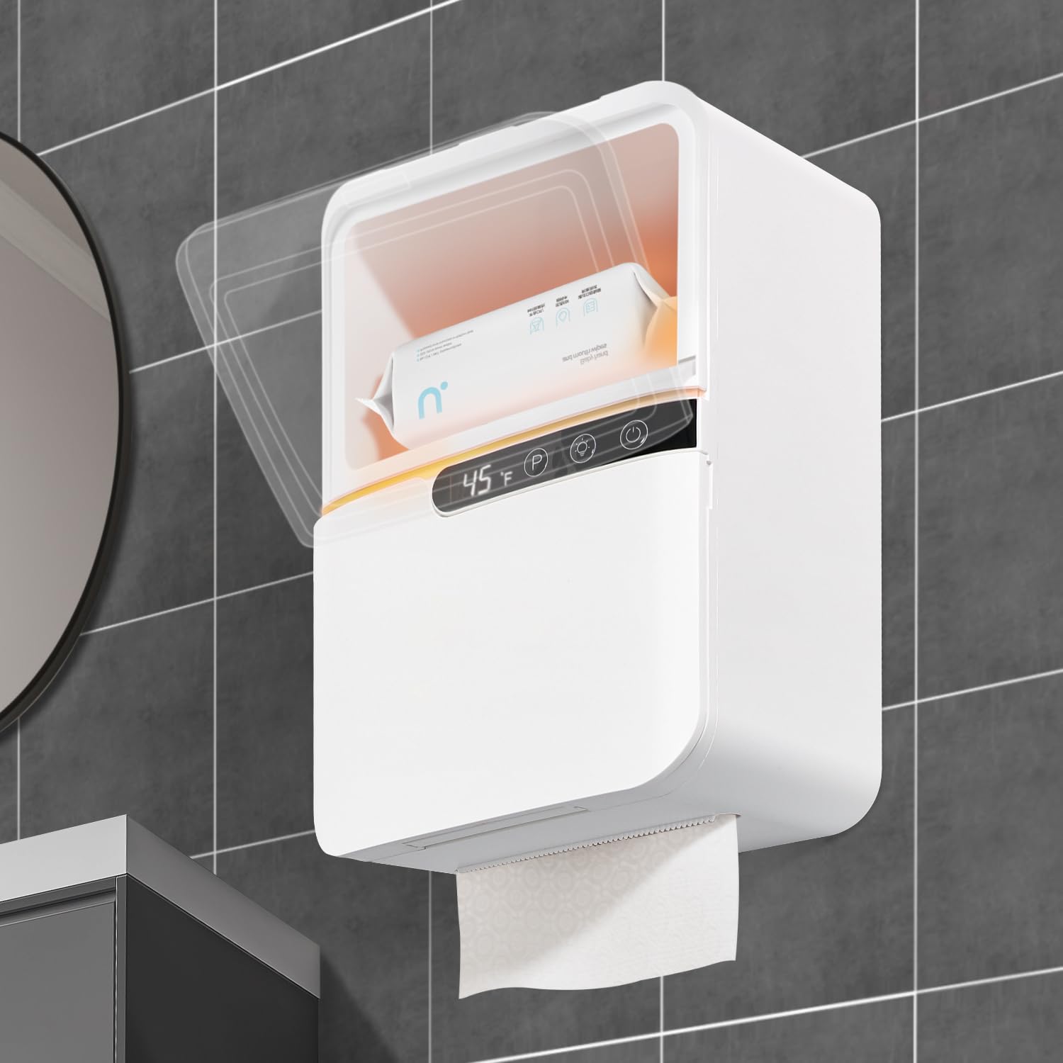 Amazon.com: 2 in 1 Wipe Warmer and Toilet Paper Holder, Wipe Warmer and ...