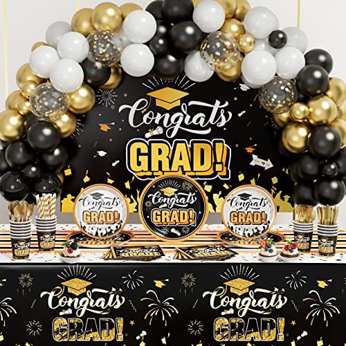 Amazon.com: MEHOFOND Blue Graduation Decorations Set Class of 2024 ...