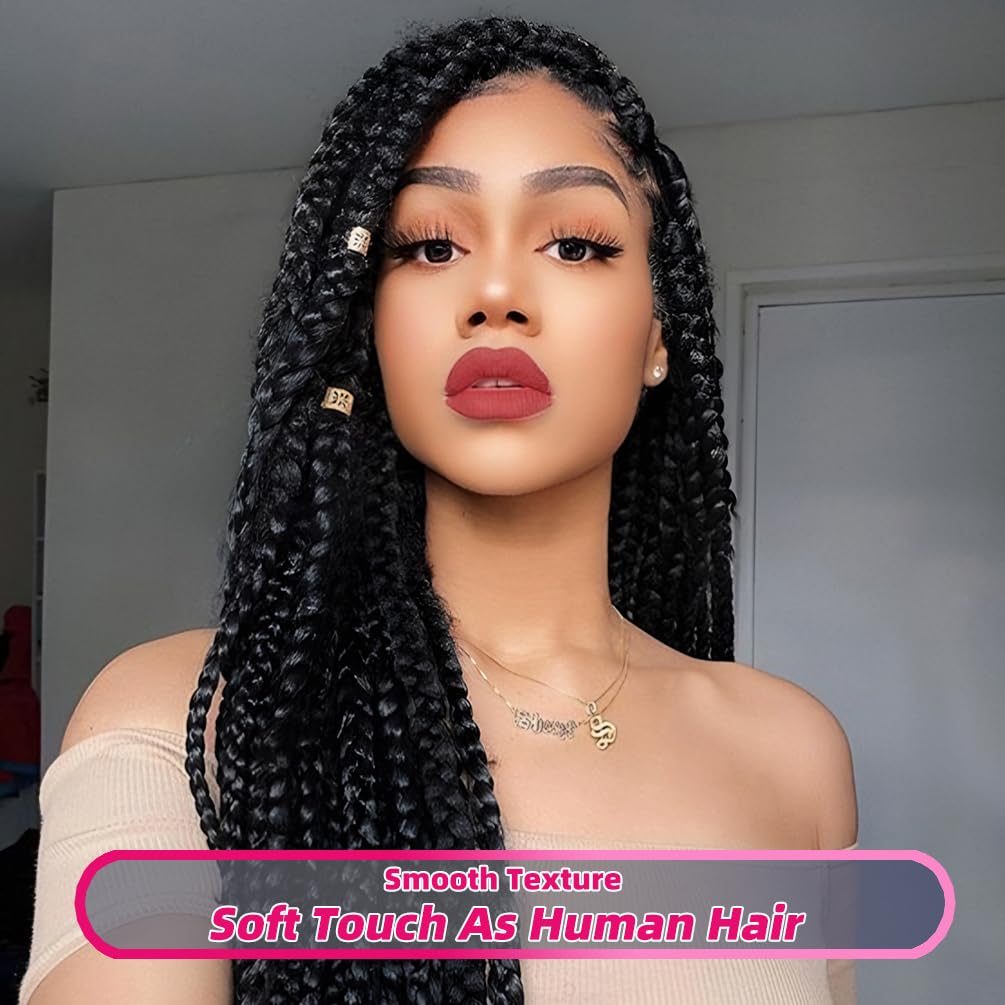 Snapklik.com : Pre Stretched Braiding Hair 8 Packs Black Soft Yaki Texture Braiding Hair 26 Inch ...