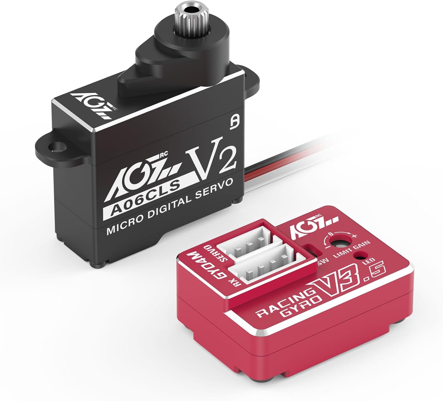 Amazon.com: AGFRC A06CLS V2 Black 0.052sec Mini-Z-Car RC Servo and ...