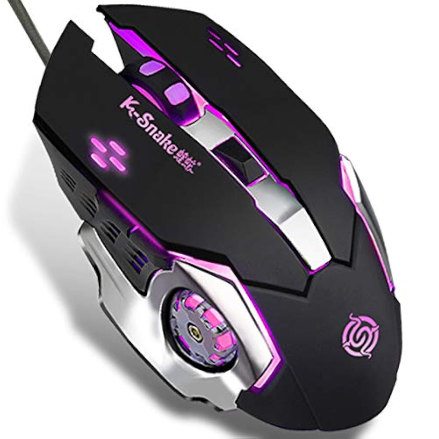 Amazon.com: K-Snake Wired USB Optical Gaming Computer Mouse Black ...