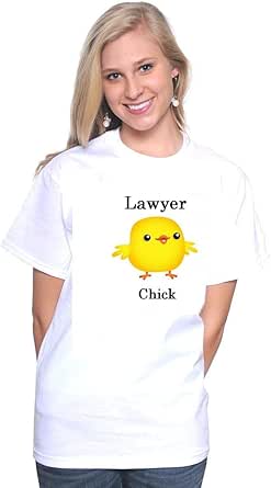 Amazon.com: Mytshirtheaven T-Shirt: Lawyer Chick - XLarge, White ...