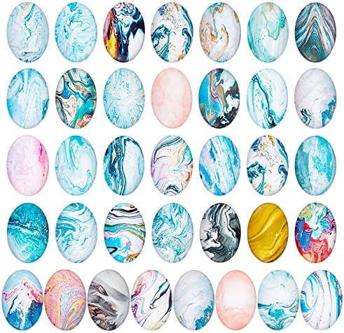 Amazon.com: PH PandaHall 100pcs 12mm Flower Printed Glass Cabochons ...