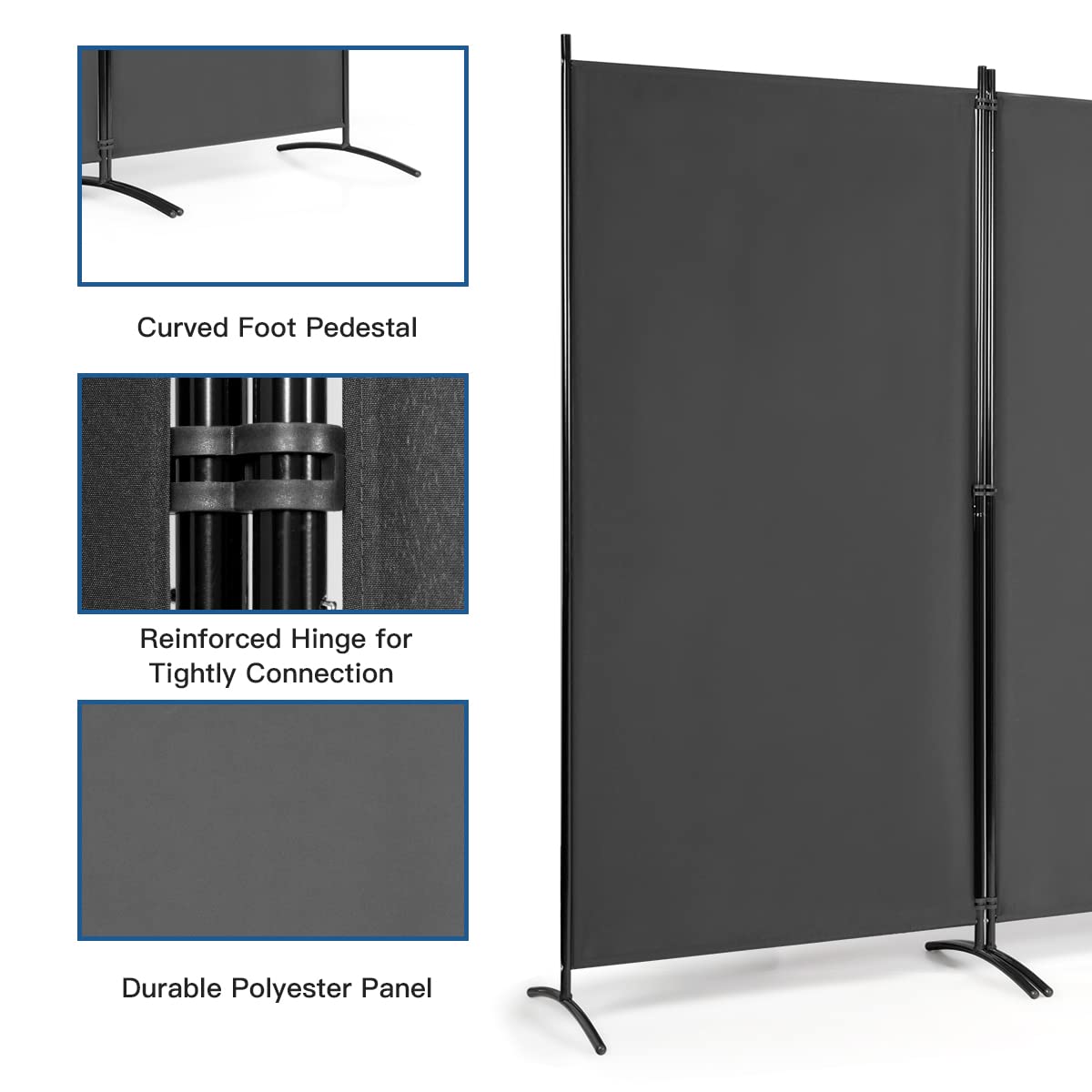 Edge Divider Large Genotek GIANTEX 3 Panel Freestanding Folding