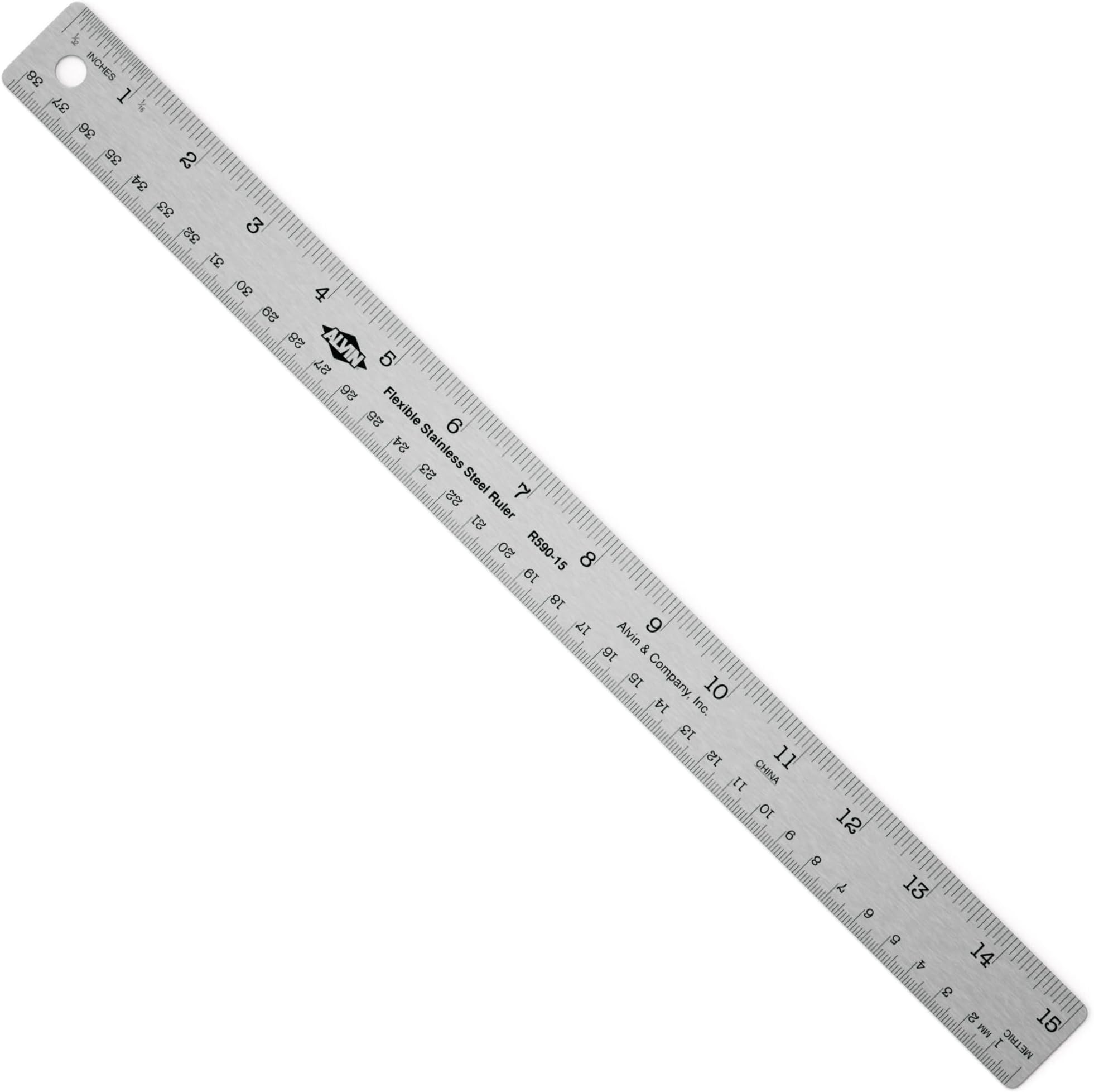 Amazon.com: Alvin, Stainless Steel Ruler, Metal, 15 Inches : Office ...