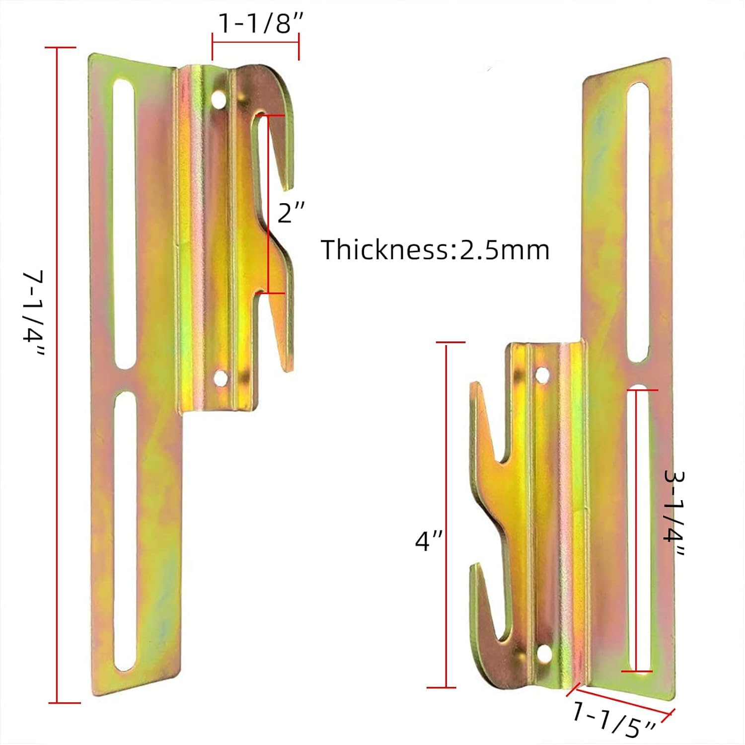 Snapklik.com : 4Pcs 711 Bed Frame Bolt On To Hook On Conversion ...