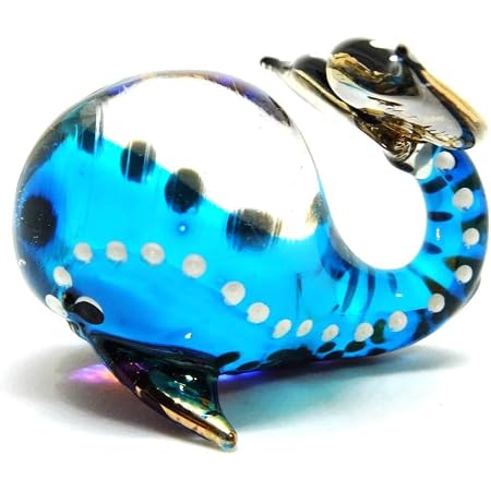 Amazon.com: Handmade Whale Art Glass Blown Sea Animal Figurine : Home ...