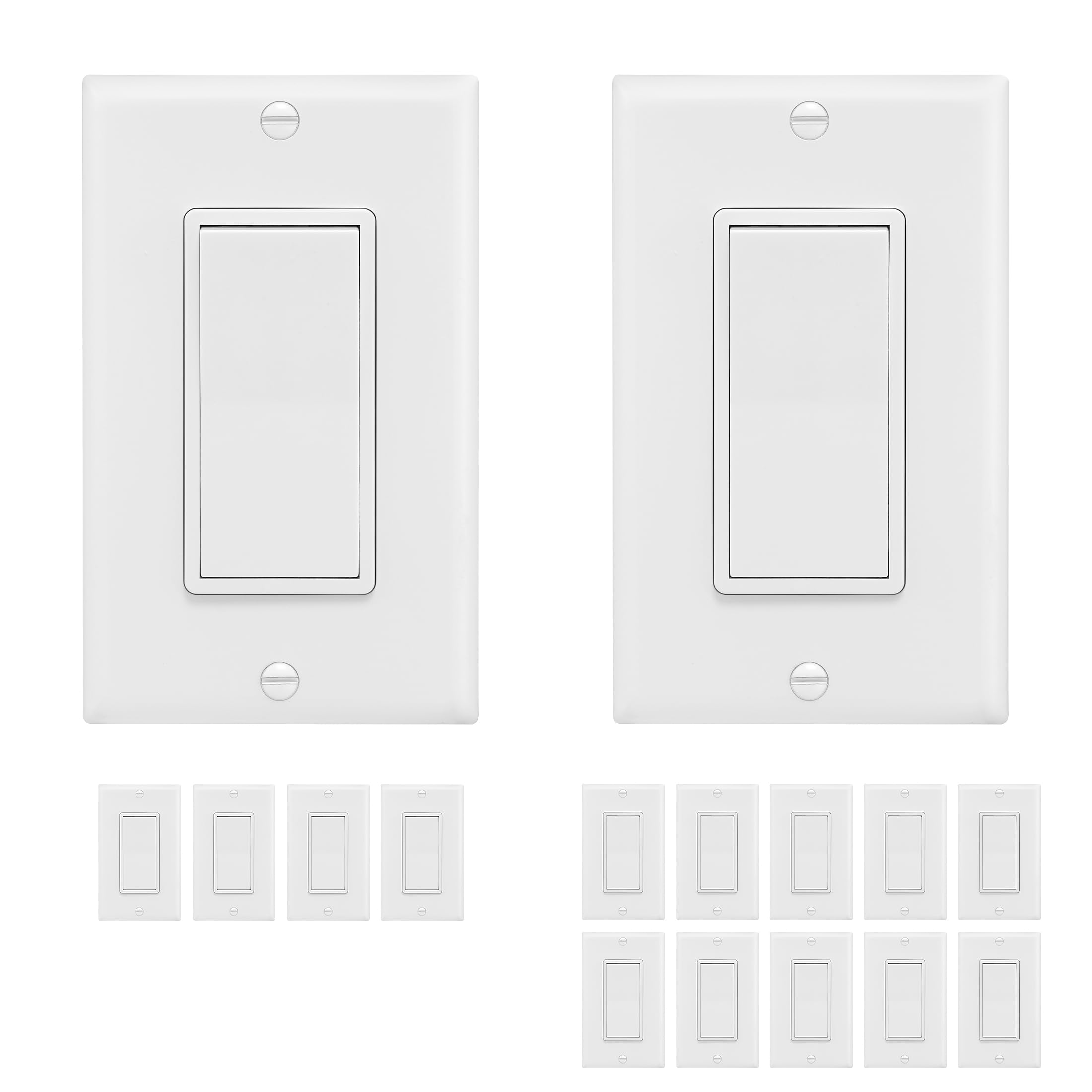 Maxxima 4-Way/Single Pole and 3-Way/Single Pole Wall Light Switches. On ...