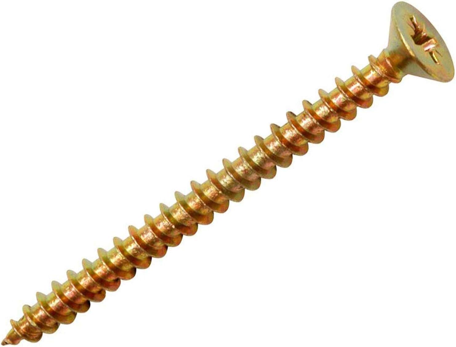 ForgeFix Multi-Purpose Single Thread Screws | 4.0 x 60mm | Zinc Yellow ...